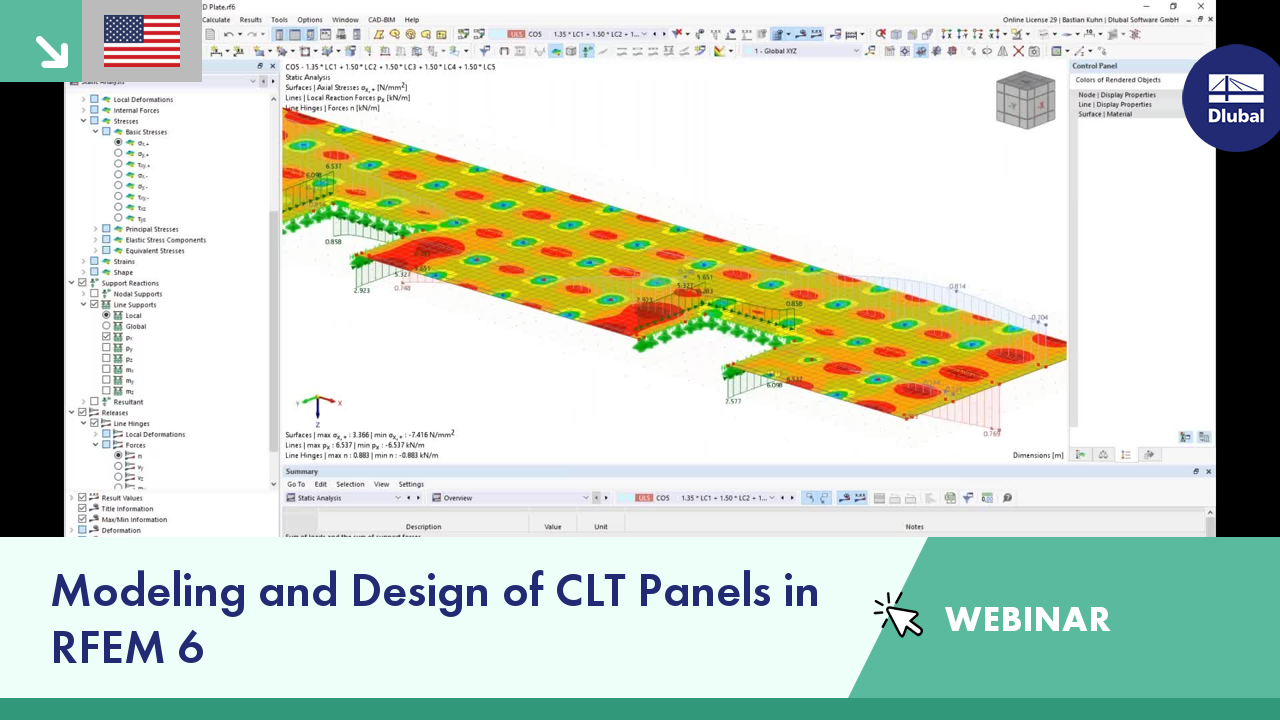 Webinar | Modeling and Design of CLT Panels in RFEM 6