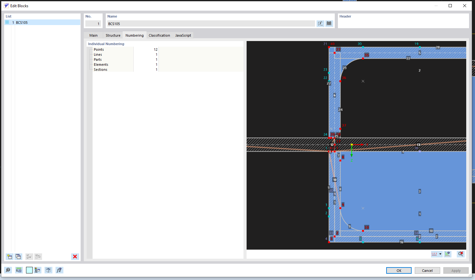 Model 003436 | BCS105 | Built-up Cross-Section | Stiffeners with Plates ...