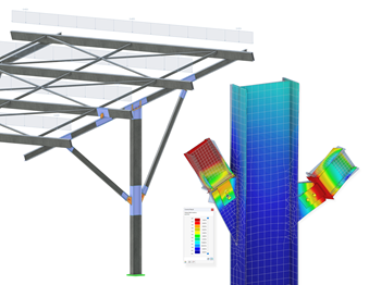 Steel Canopy with Designed Connections | Example 4