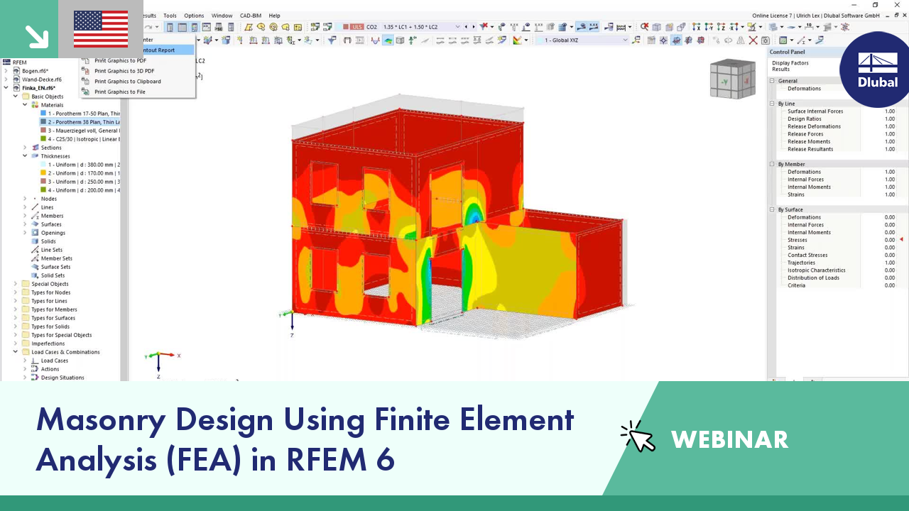 Webinar | Masonry Design Using Finite Element Analysis (FEA) in RFEM 6