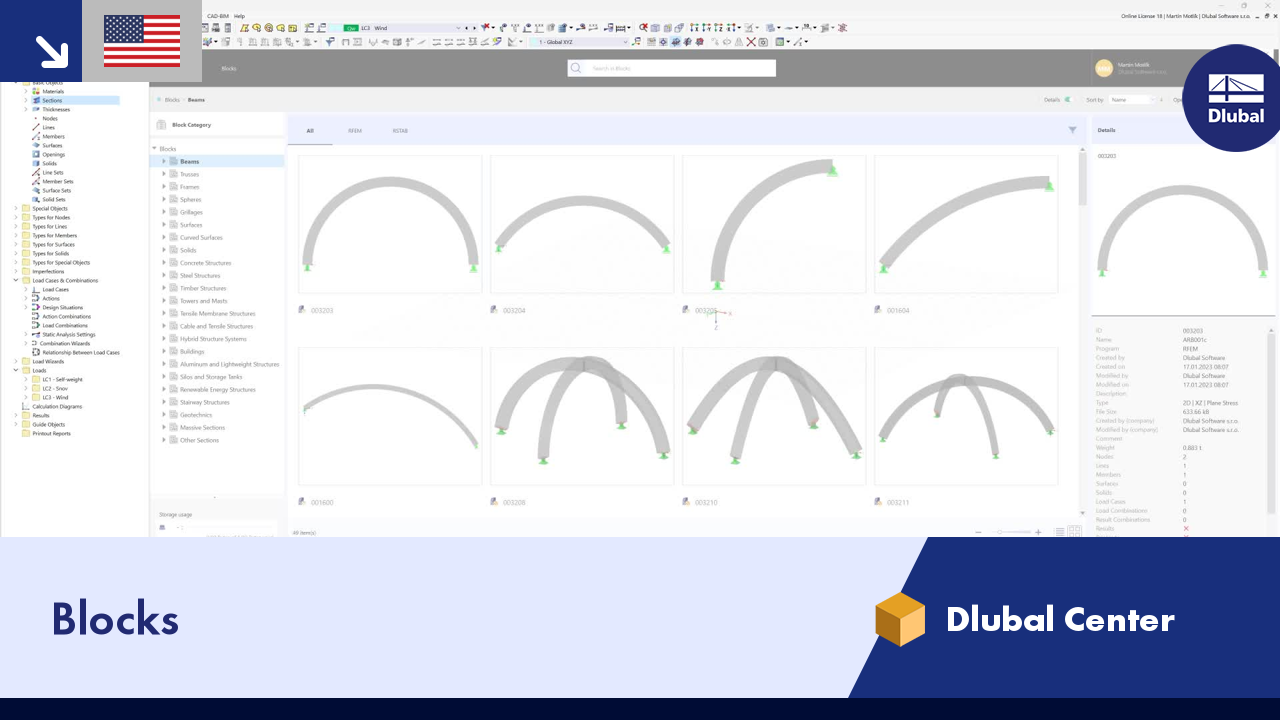 Dlubal Center | Design with Blocks