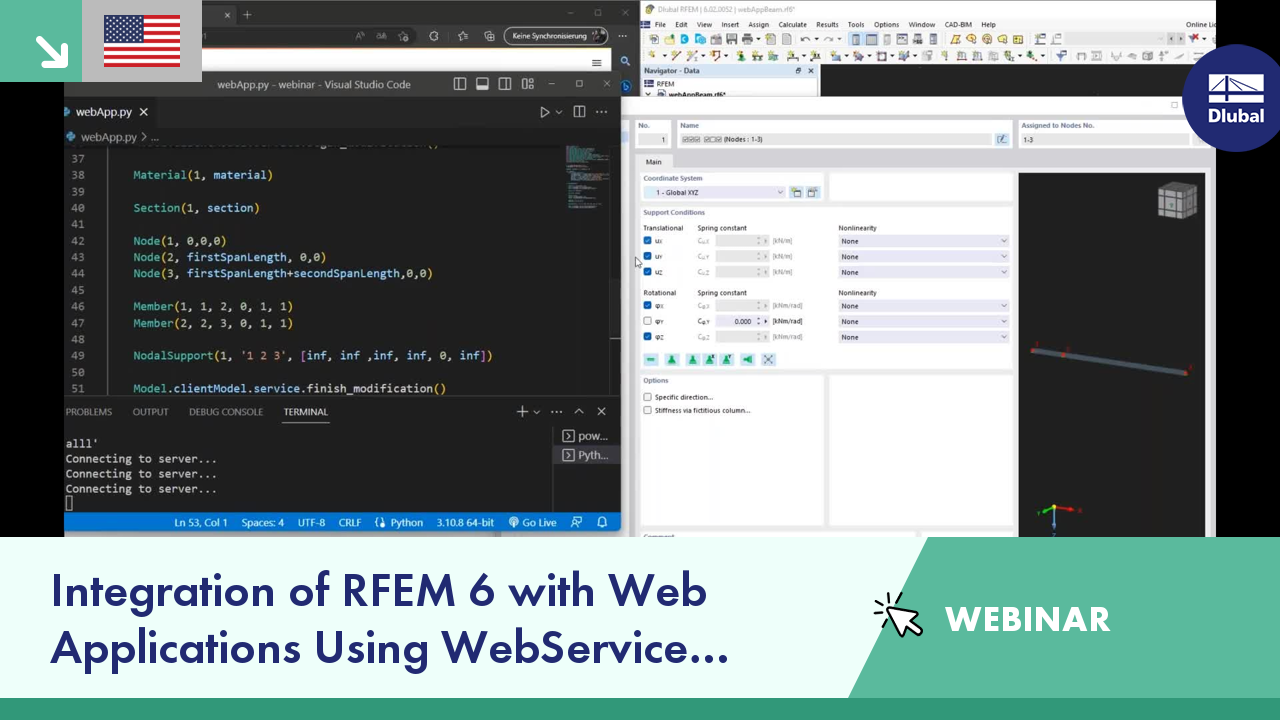 Integration of RFEM 6 with Web Applications Using WebService Python Library