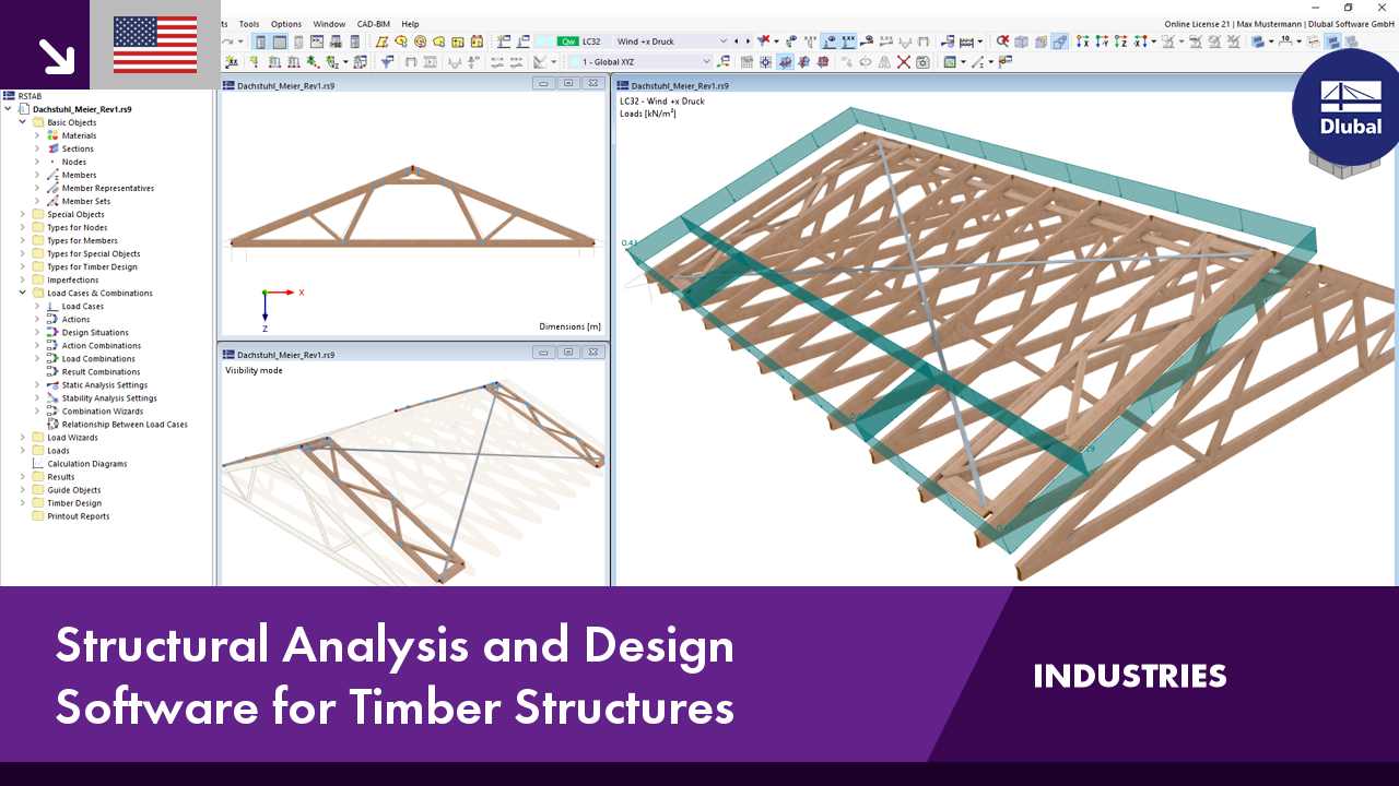 Structural Analysis and Design Software for Timber Structures
