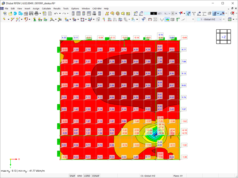 Results Evaluation in RFEM 6: Result Smoothing
