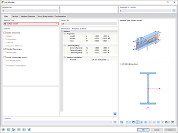 Using "Surface Model" Member Type