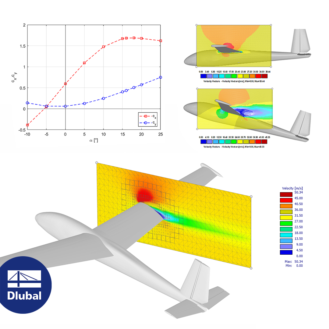 Flow Around Glider | CFD Simulation in RWIND