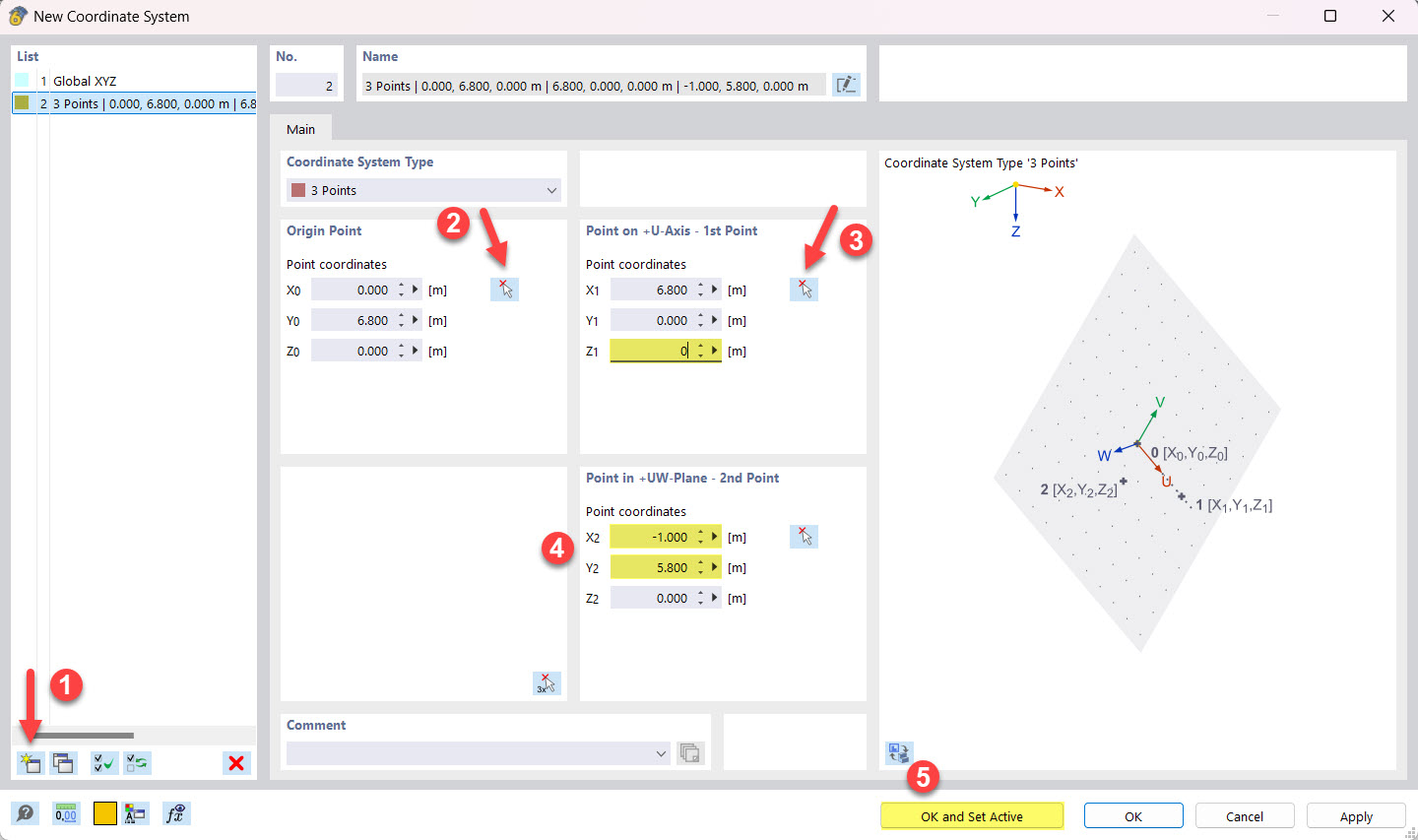 Creating User-Defined Coordinate System