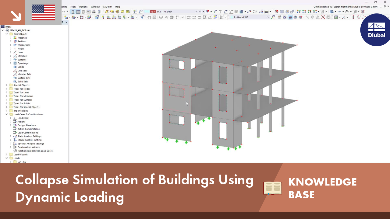 KB 001813 | Building Collapse Simulation Under Dynamic Loading