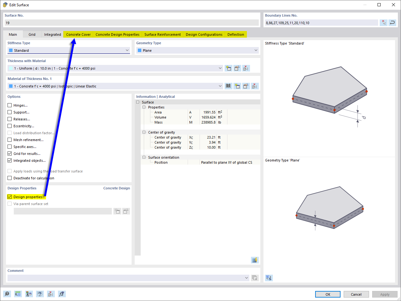 Design Properties of Surfaces