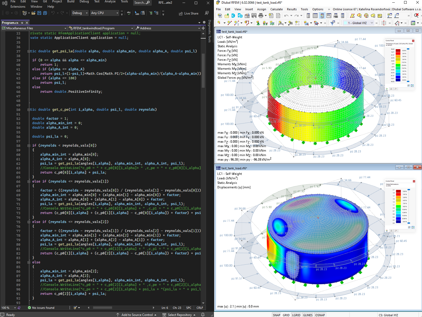 Generating Wind Loads on Dome with Circular Base Using C #Library