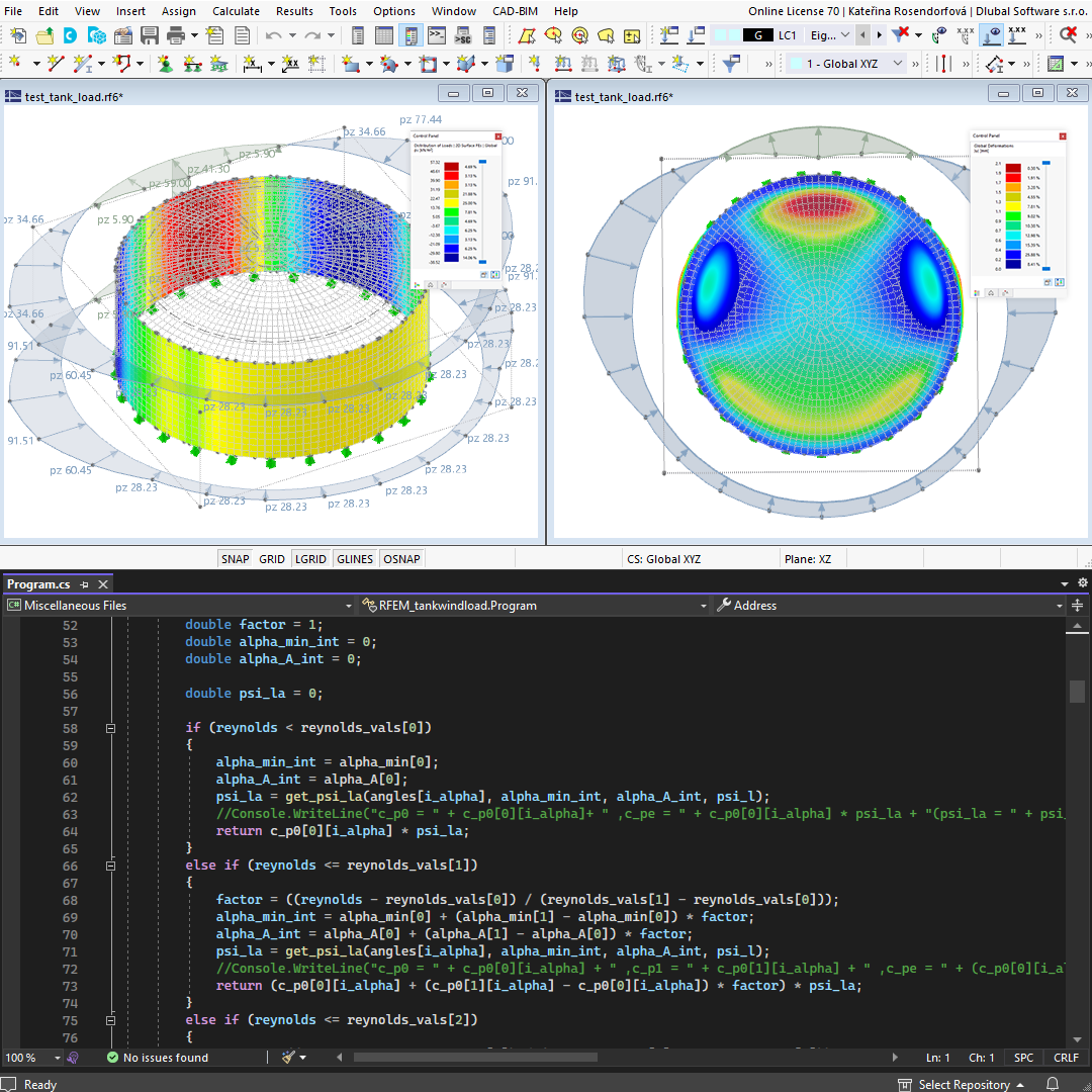 Generating Wind Loads on Dome with Circular Base using C# Library