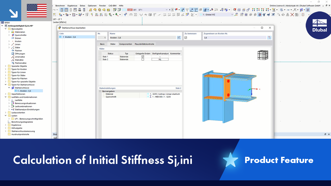 Calculation of Initial Stiffness Sj,ini