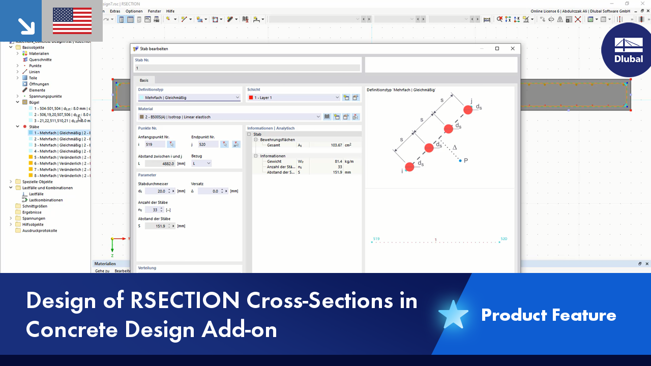 Design of RSECTION Cross-Sections in Concrete Design Add-on | Product Feature