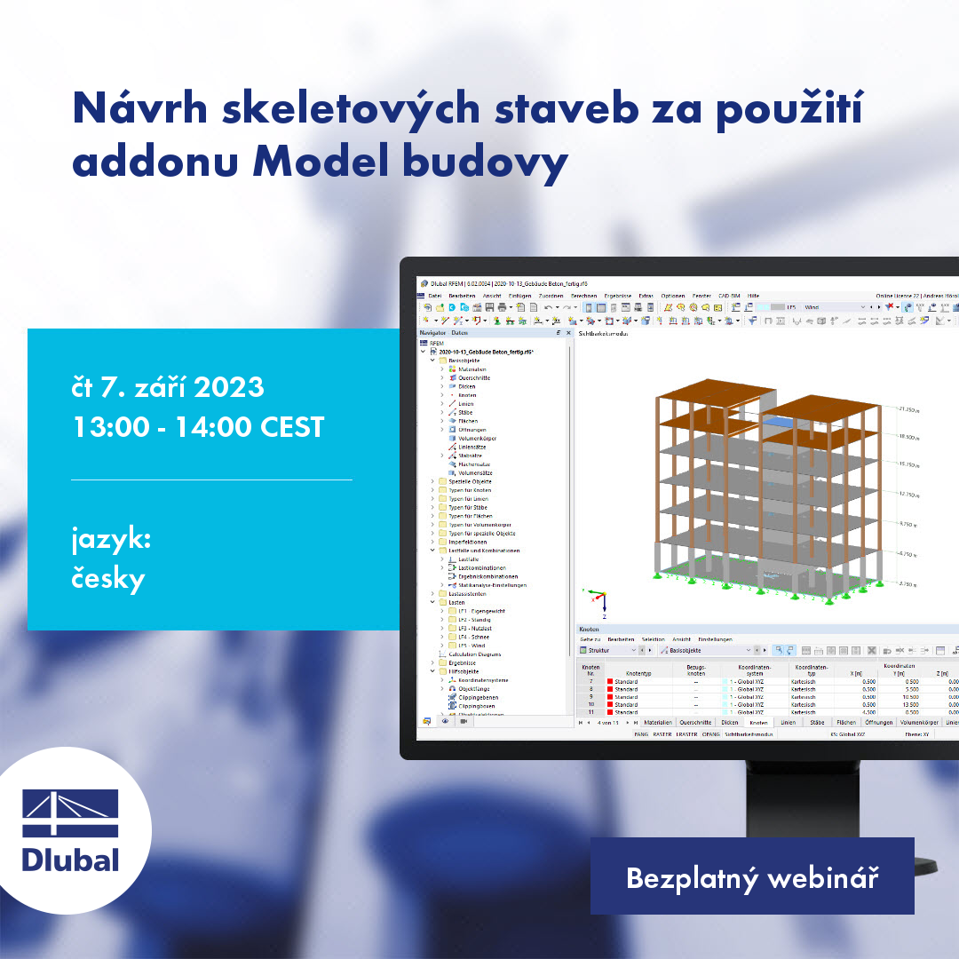 Design of Skeleton Structures Using Building Model Add-on | Dlubal Software
