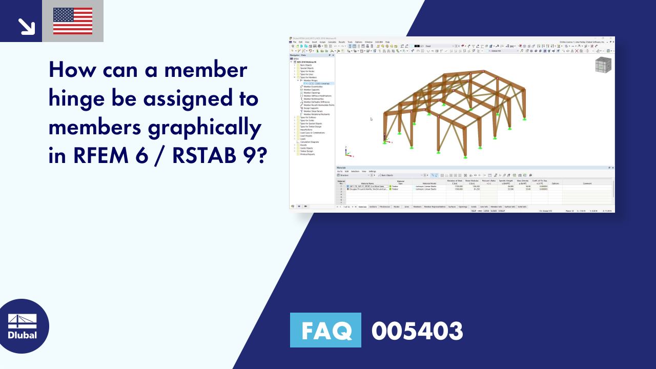FAQ 005403 | How can a member hinge be assigned to members graphically ...