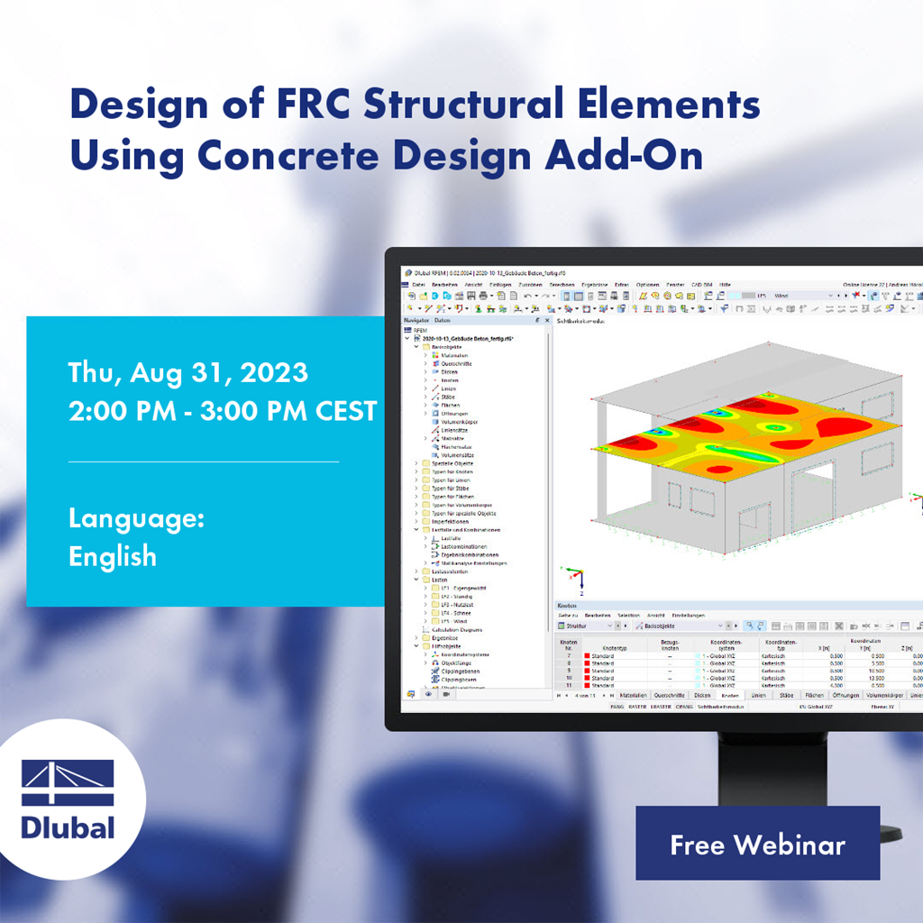 Design of FRC Structural Elements in Concrete Design Add-On | Free Webinar