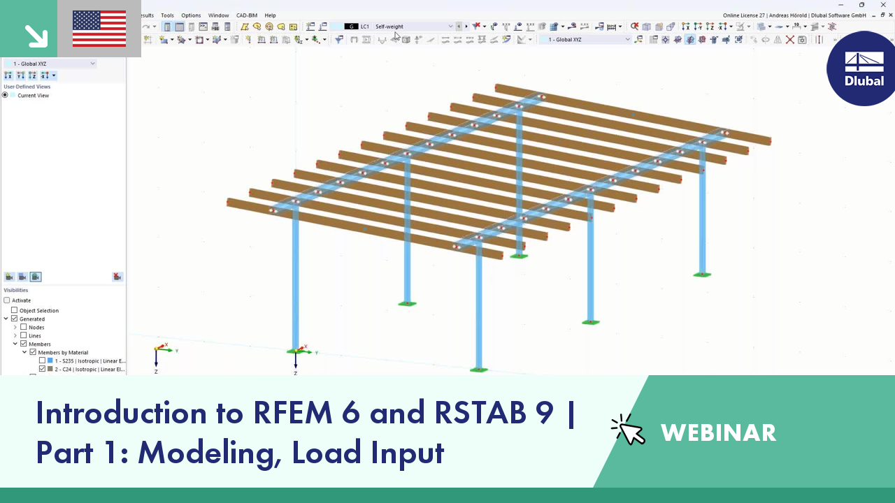 Introduction to RFEM 6 and RSTAB 9 | Part 1: Modeling, Load Input