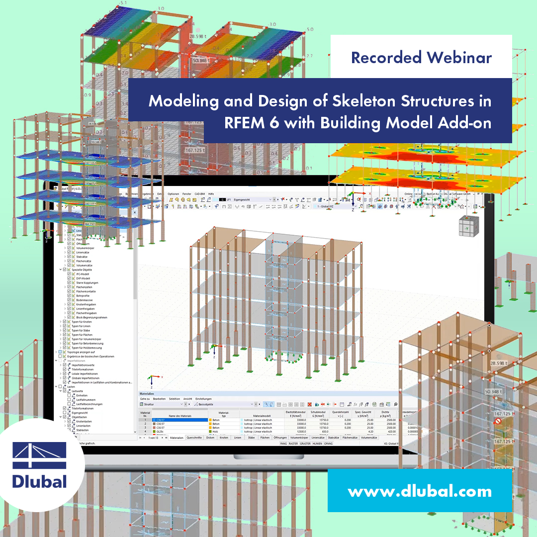 Modeling and Design of Skeleton Structures in RFEM 6 | Webinar