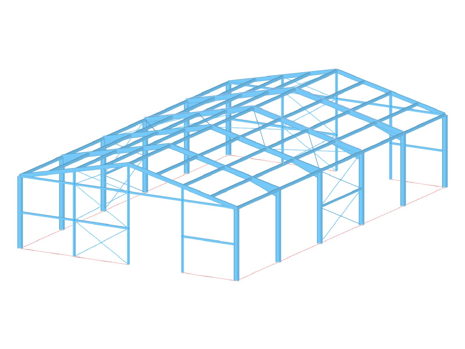 Steel Frame Structure - Eurocode 3 | 004454