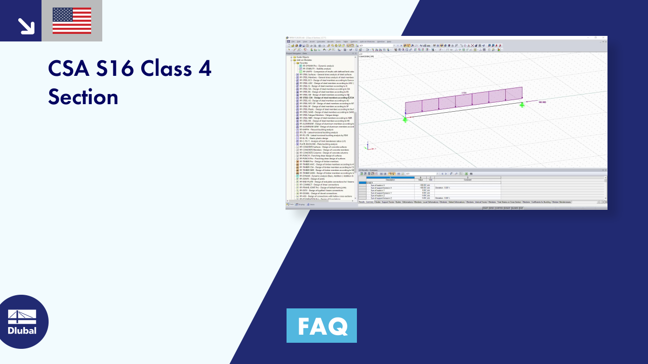 FAQ | Class 4 Section in RF-/STEEL CSA: Differences with Manual Calculation
