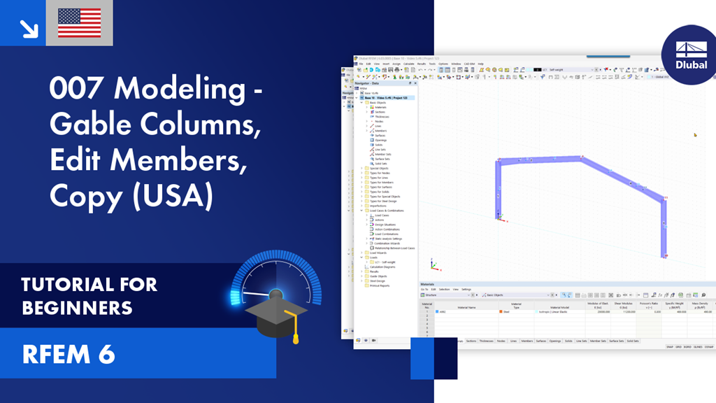 RFEM 6 Tutorial for Beginners | 007 Modeling