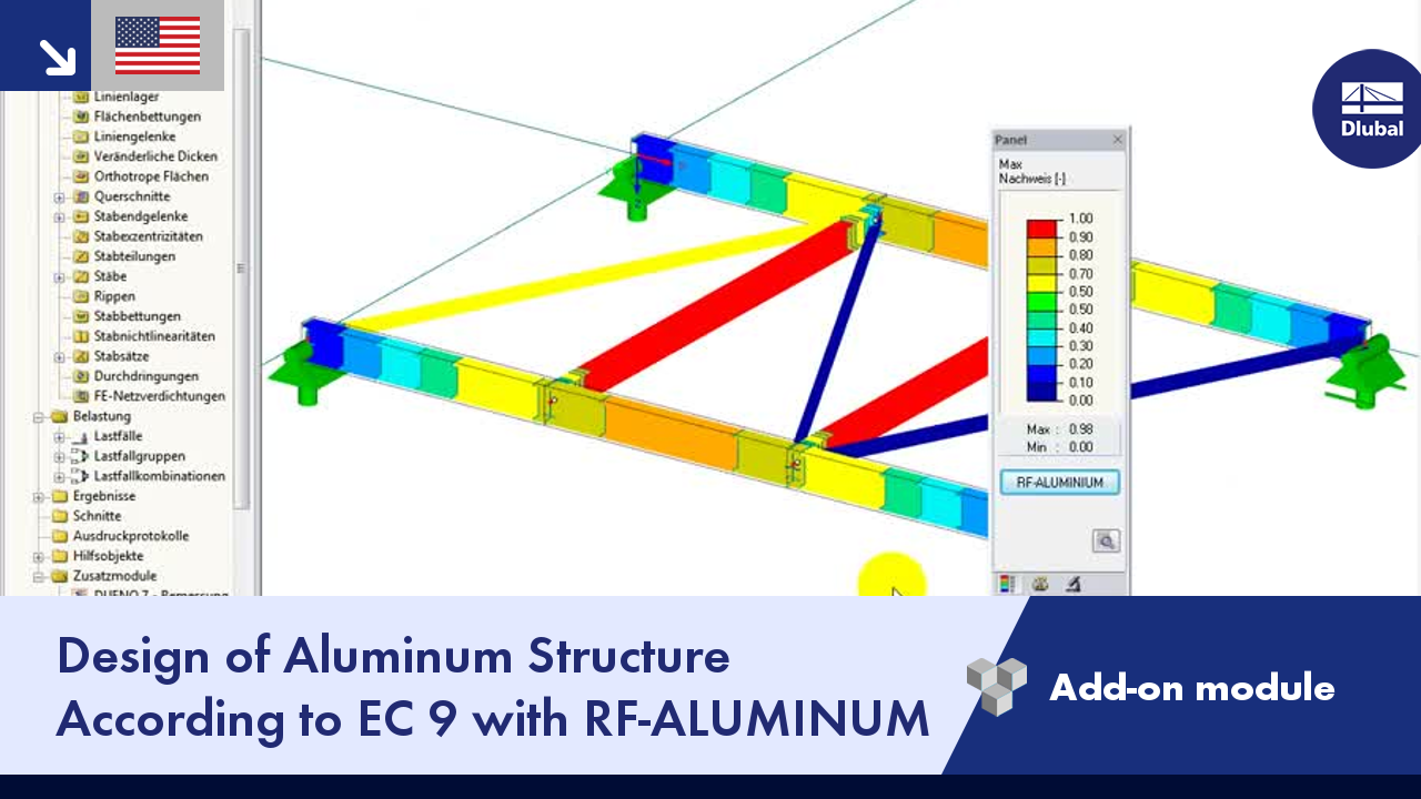 Dlubal RFEM - Design of Aluminum Structure According to EC 9 with RF ...