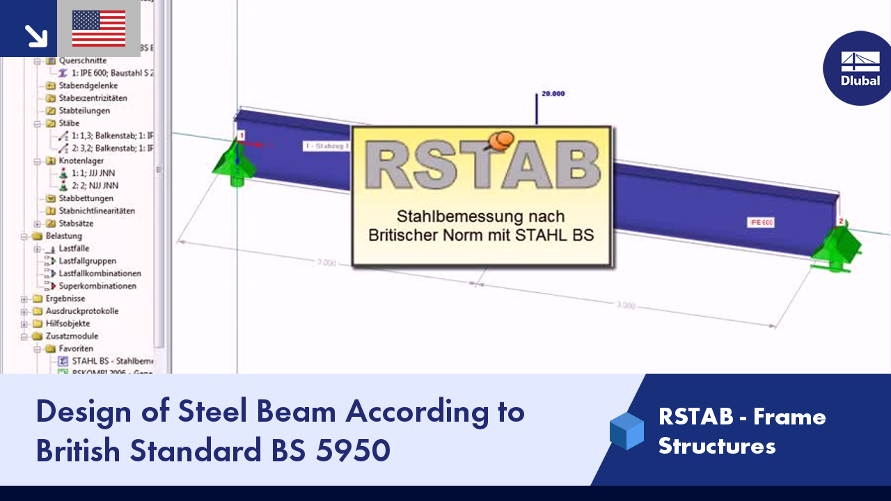 Dlubal RSTAB - Design of Steel Beam According to British Standard BS 5950