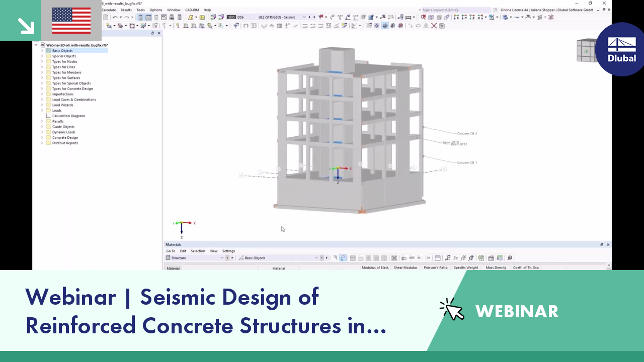 Webinar | Seismic Design of Reinforced Concrete Structures in RFEM 6 | 09.11.2023