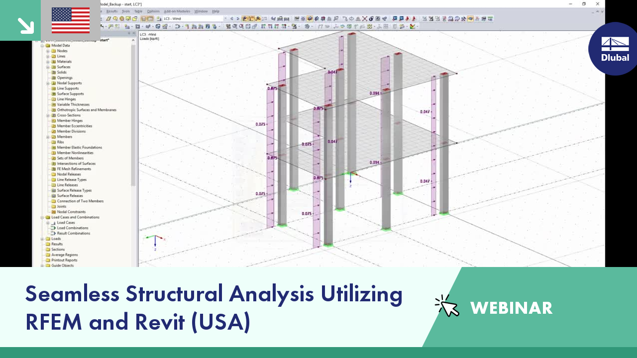 Webinar: Seamless Structural Analysis Utilizing RFEM and Revit (USA)