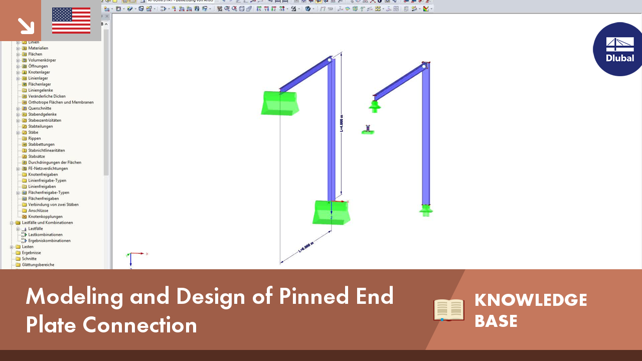 Modeling and Design of Pinned End Plate Connection | KNOWLEDGE BASE
