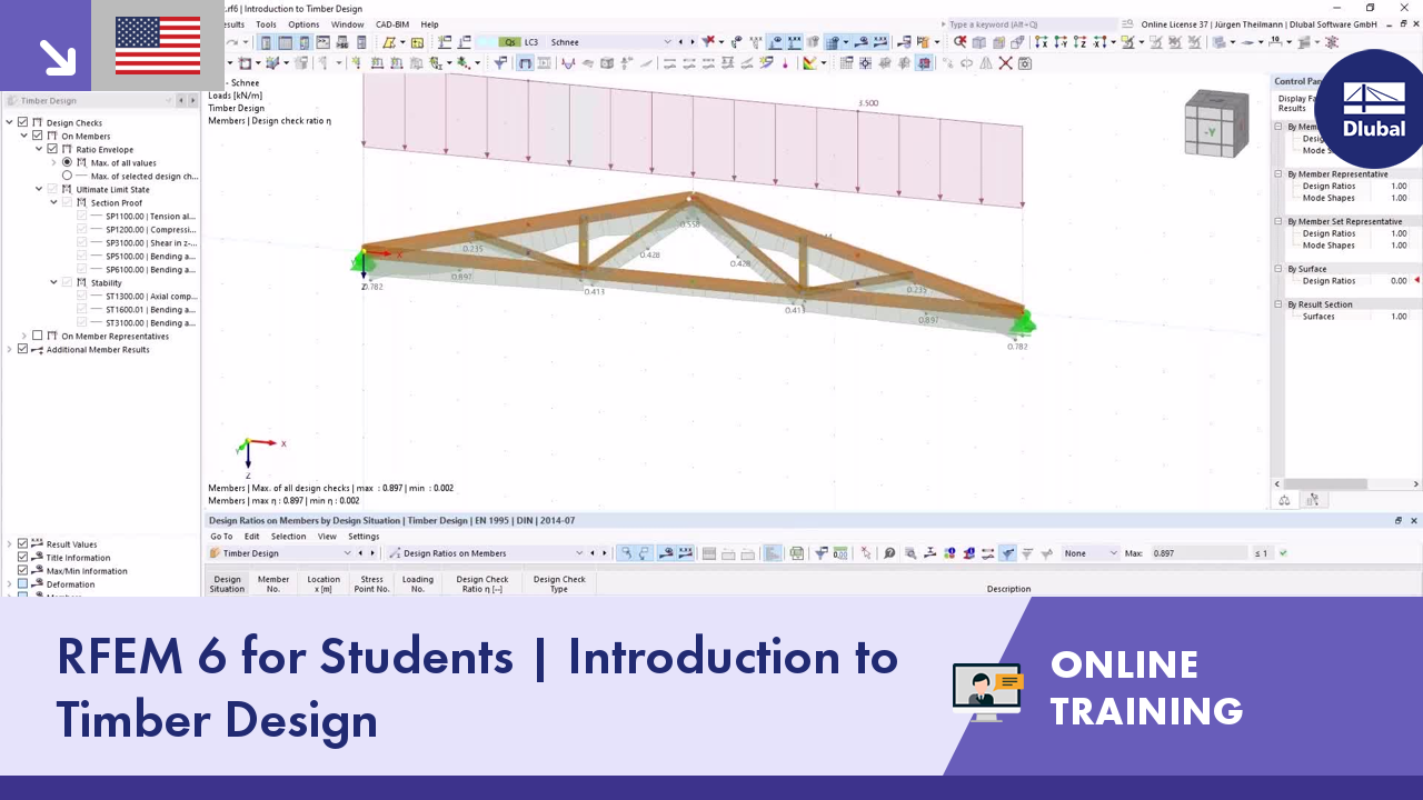 RFEM 6 for Students | Introduction to Timber Design | November 29, 2023