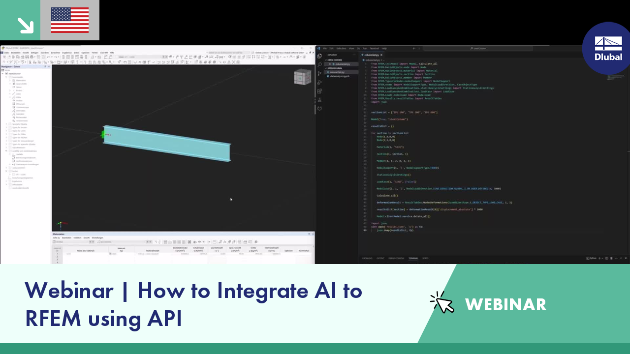 Webinar | How to Integrate AI to RFEM using API | Tue, Dec 5, 2023