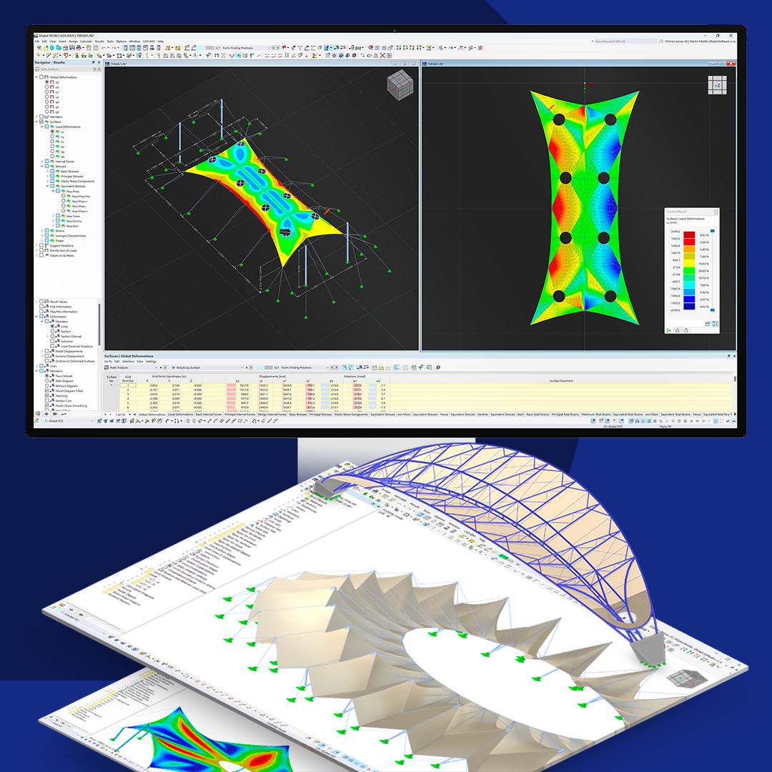 The Form-Finding calculation in RFEM 6 is revolutionary!