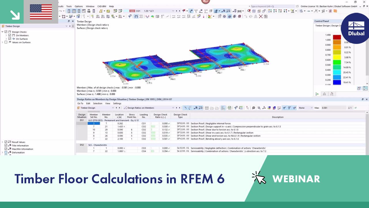 Timber Floor Calculations in RFEM 6 | WEBINAR