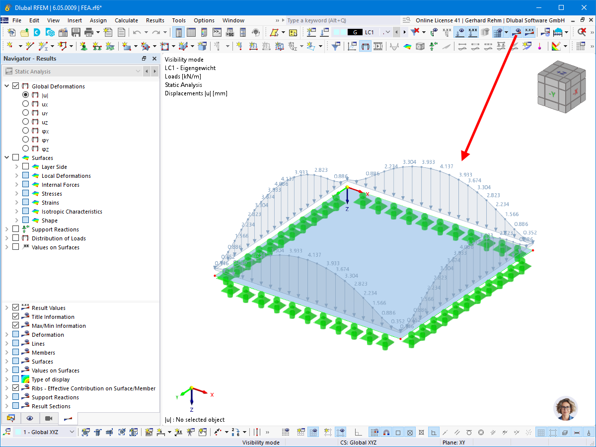 Load Transfer in RFEM – Direction Check