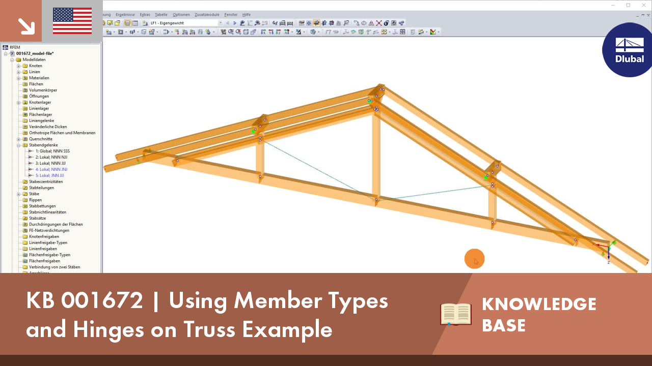 KB 001672 | Using Member Types and Hinges on Truss Example
