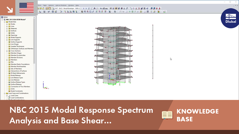 NBC 2015 Modal Response Spectrum Analysis and Base Shear Considerations