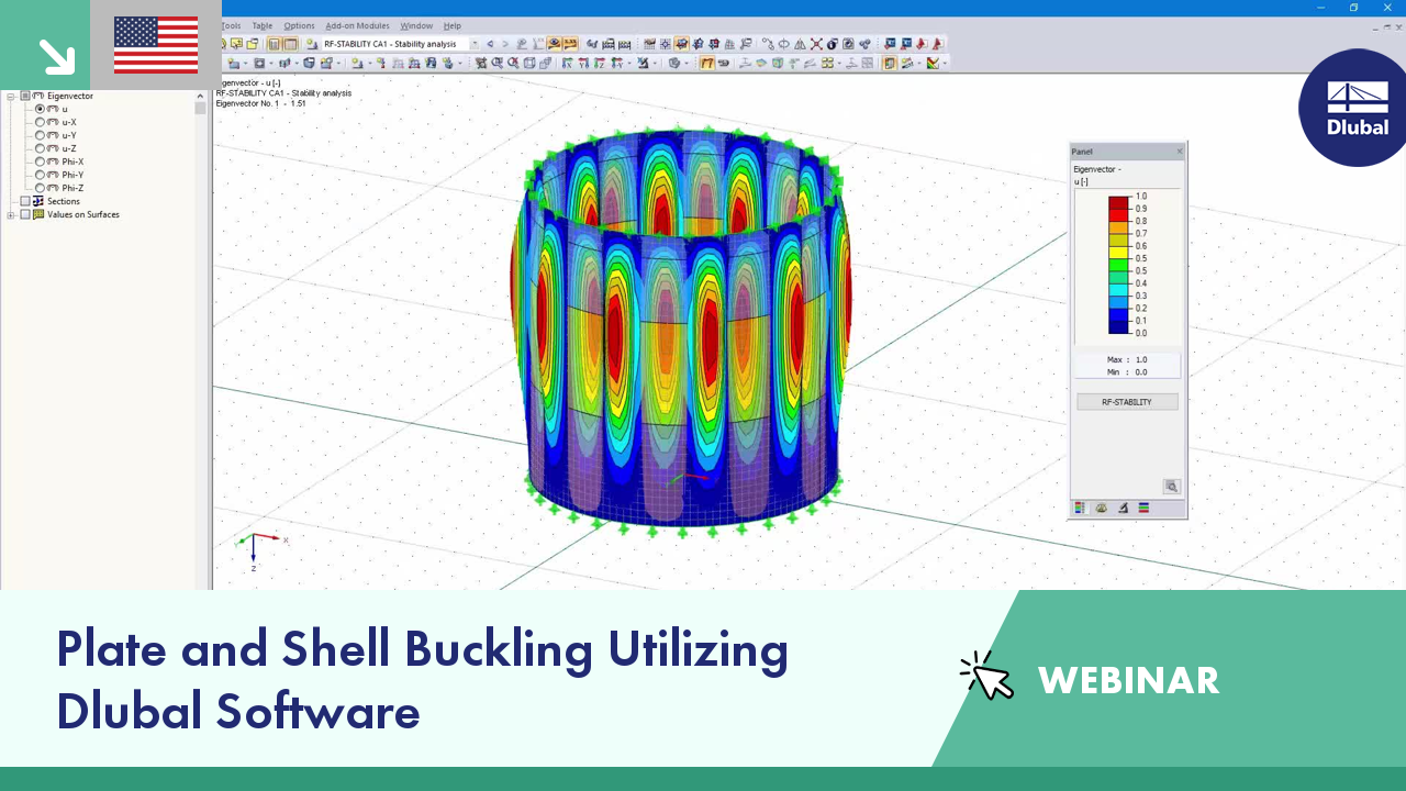Plate and Shell Buckling Utilizing Dlubal Software | Tue, Mar 30, 2021 ...