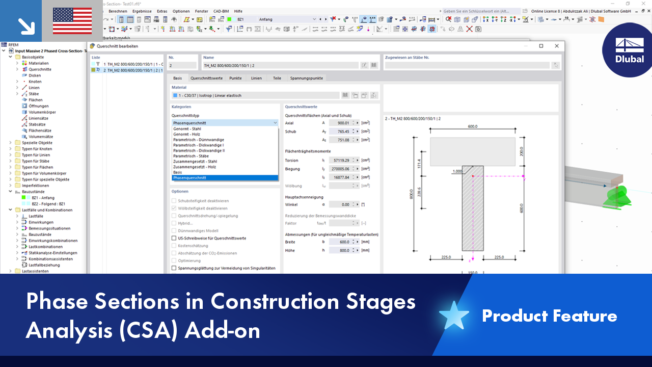 Phase Sections in Construction Stages Analysis (CSA) Add-on | Product ...