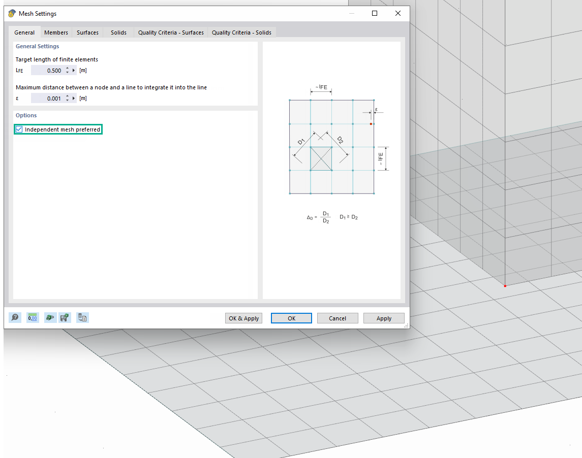 Feature 002808 | Independent FE mesh