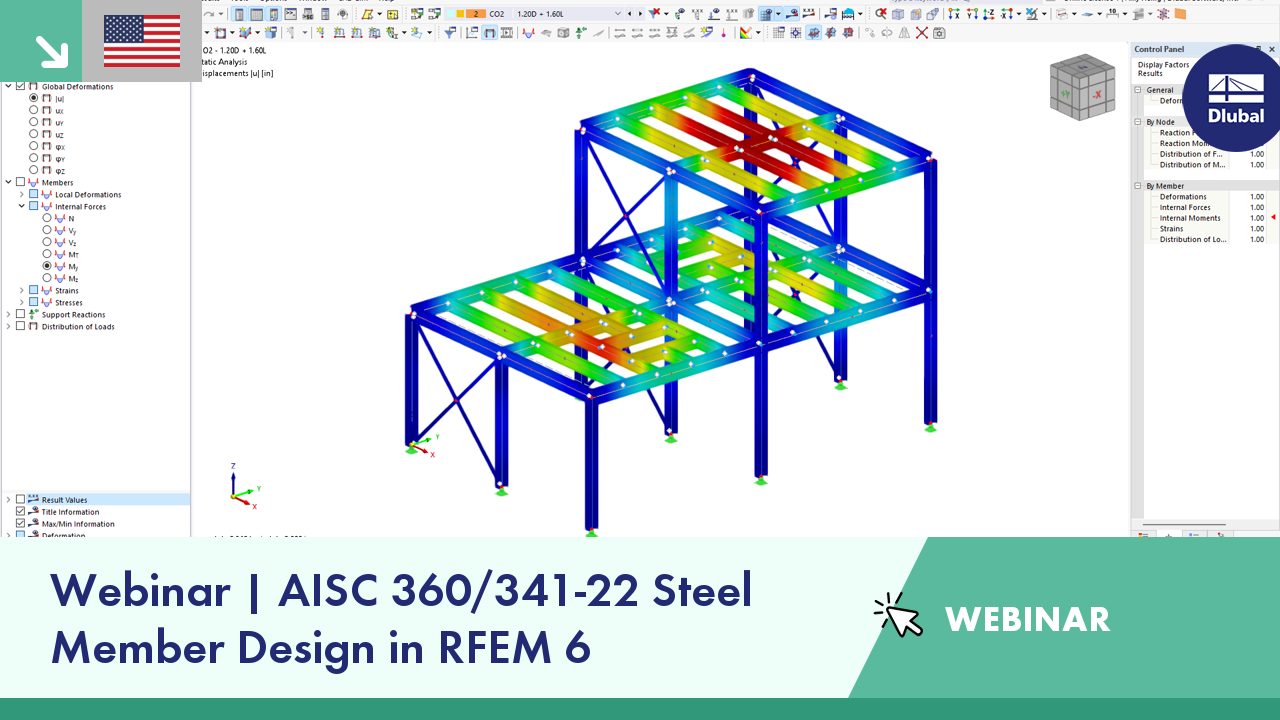 Free Webinar | AISC 360/341-22 Steel Member Design in RFEM 6