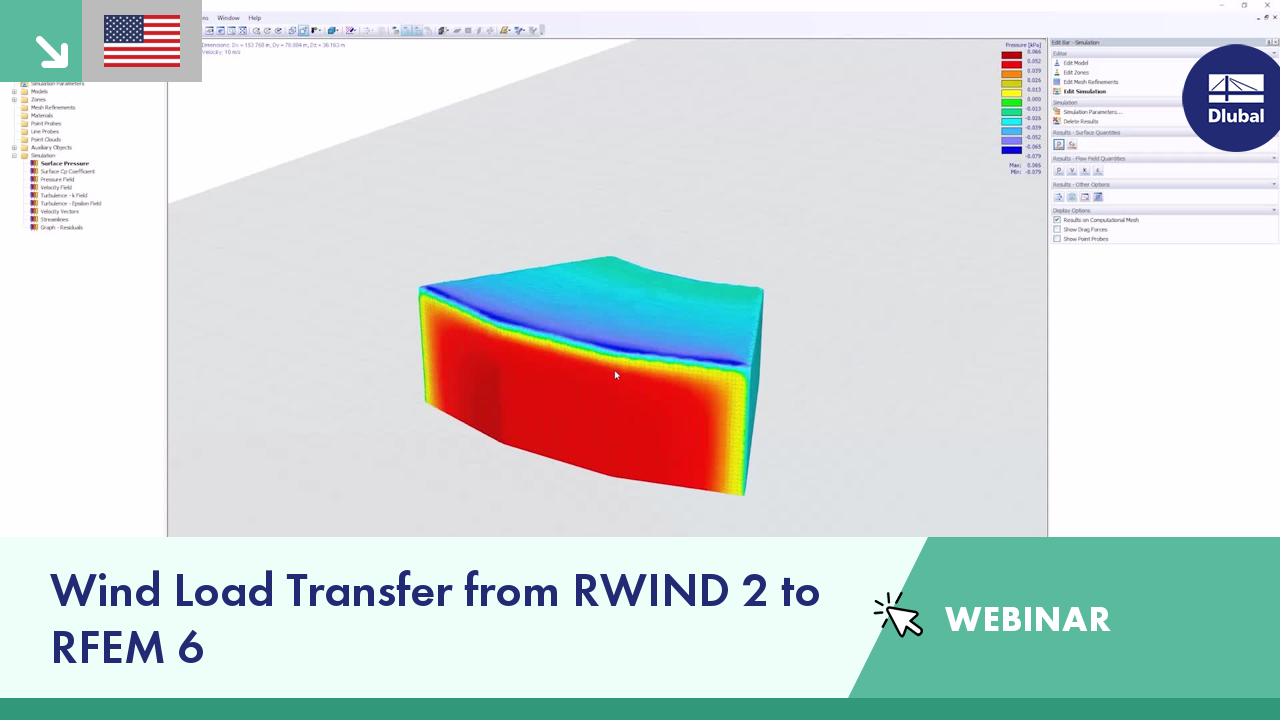 Wind Load Transfer from RWIND 2 to RFEM 6 | WEBINAR