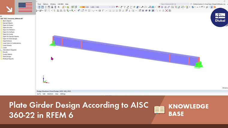 Plate Girder Design According to AISC 360-22 in RFEM 6