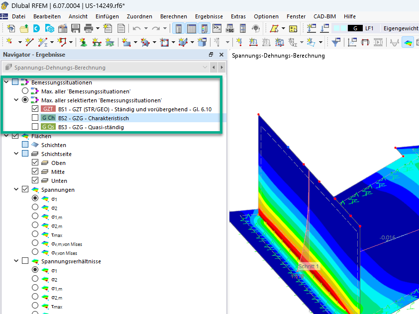 Graphical Add-on Result Display by Design Situation