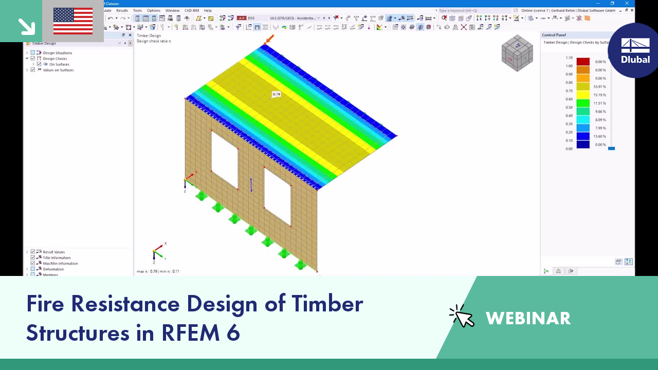 Fire Resistance Design of Timber Structures in RFEM 6 | WEBINAR
