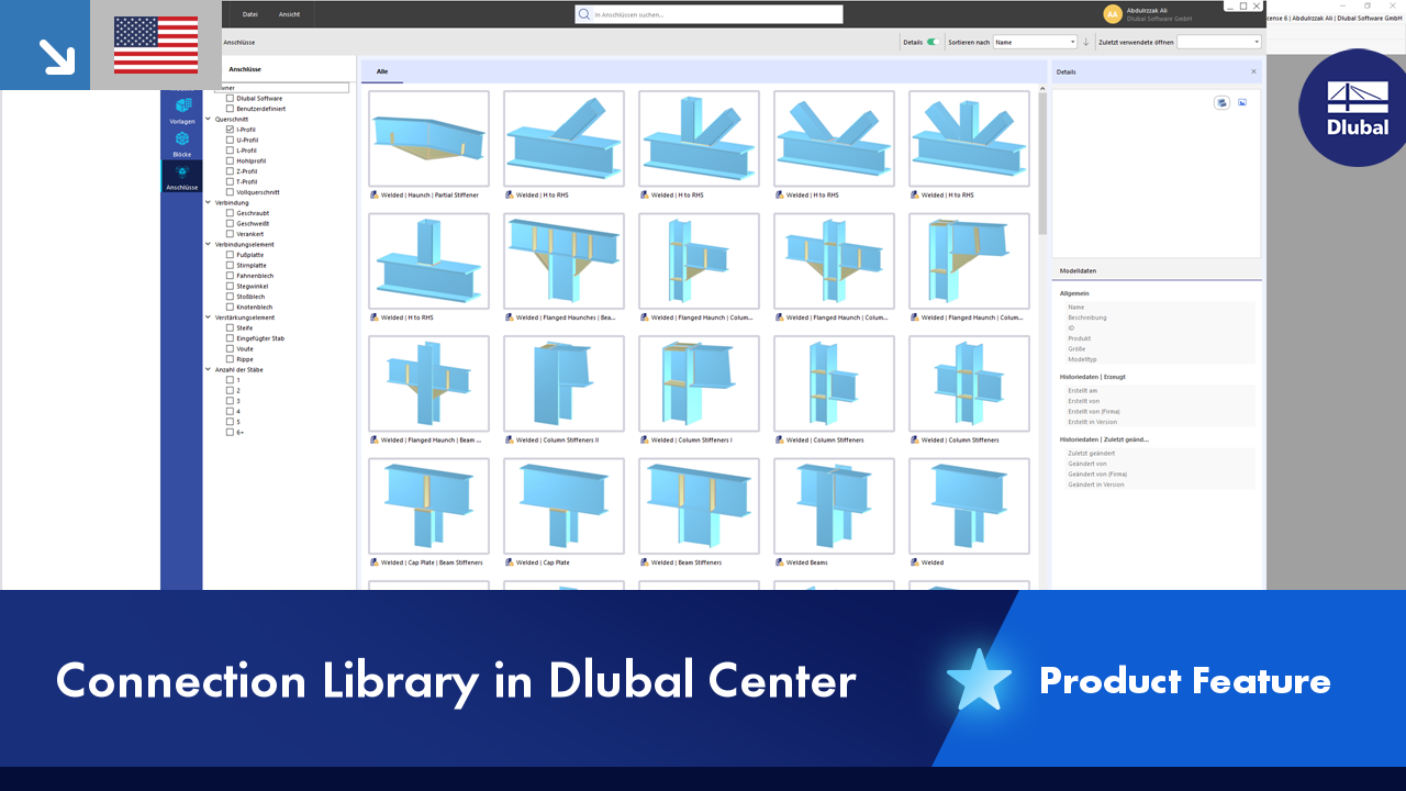 Connection Library in Dlubal Center | Product Feature
