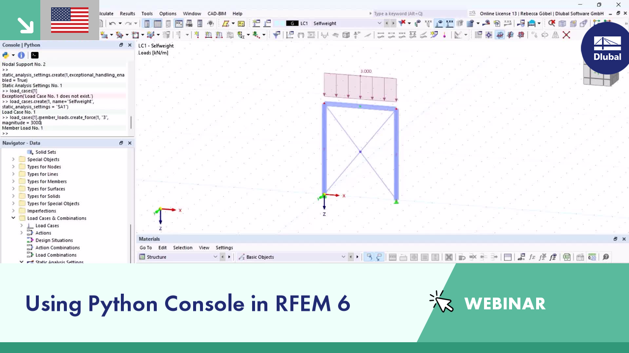 Using Python Console in RFEM 6 | WEBINAR