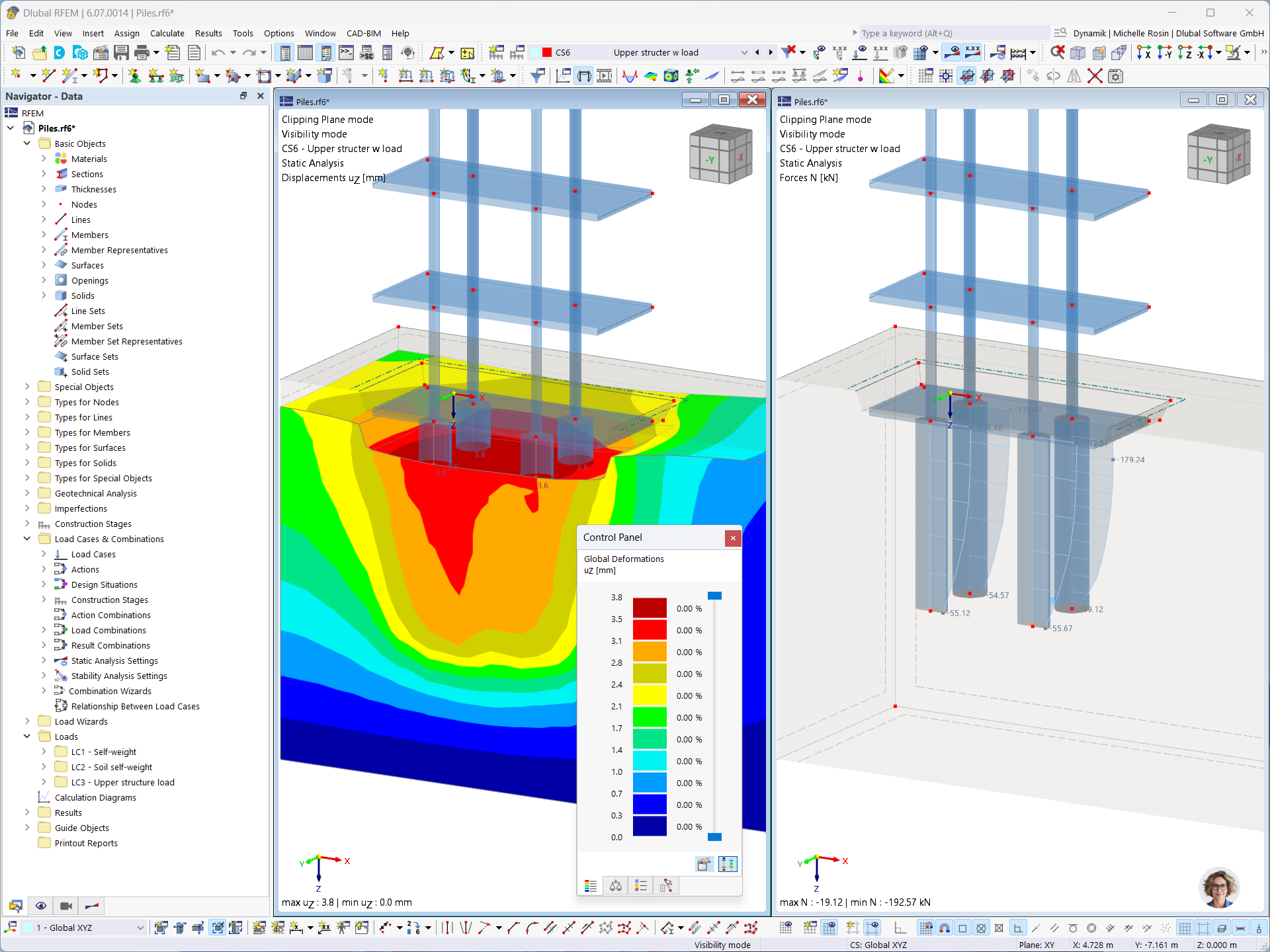 Member Type Pile for Geotechnical Analyses
