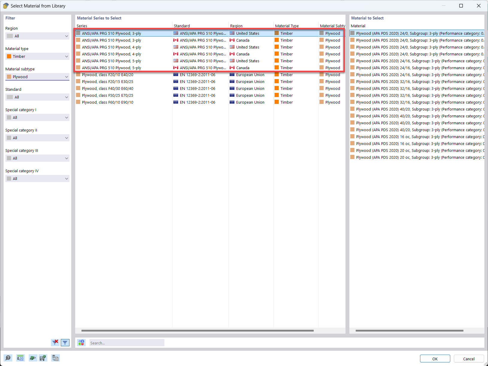 Feature 002901 | Plywood Materials According to ANSI/APA PRG 510 Plywood Standard (USA/CAN) in ...