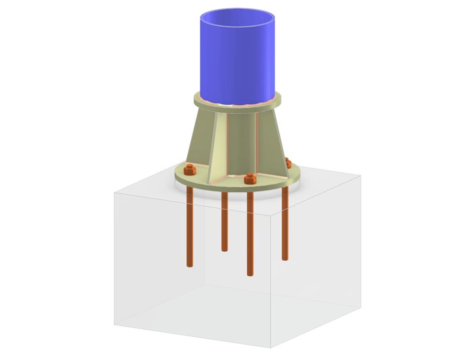 Column Base Connection with Ribs | 5414